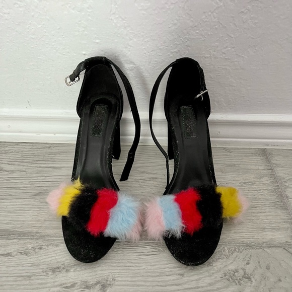 Forever 21 | Shoes | Forever 2 Faux Fur Anklestrap Heels | Poshmark